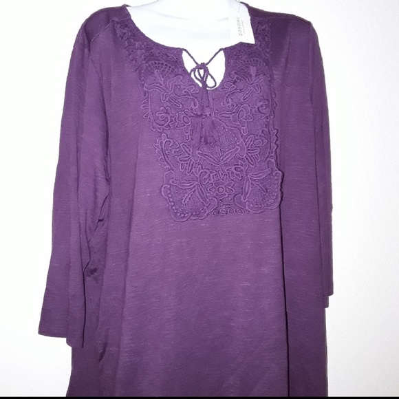 Tops | Beautiful Dark Purple Tunic | Poshmark